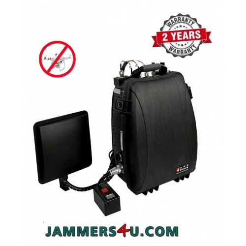 Man Pack Anti-Drone Jammer up to 8 bands Max 235W up to 4000m