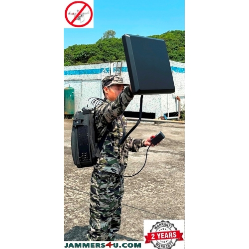 Man Pack Anti-Drone Jammer up to 8 bands Max 235W up to 4000m