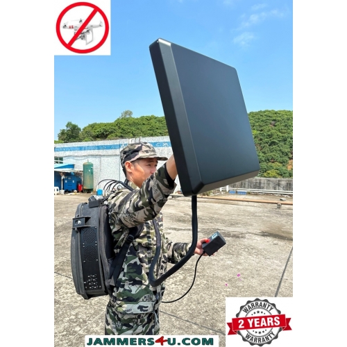 Man Pack Anti-Drone Jammer up to 8 bands Max 235W up to 4000m